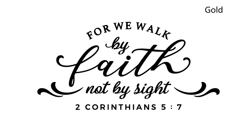 We Walk By Faith Christian Decal | Faith and Happiness Store